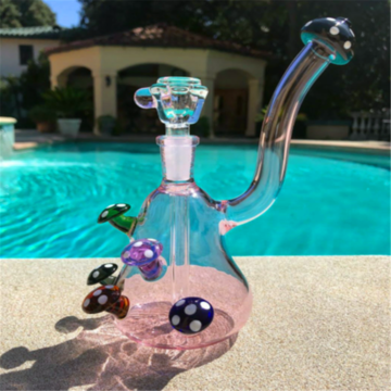 China New mix color smaller glass smoking beaker bong oil dab rigs for ...