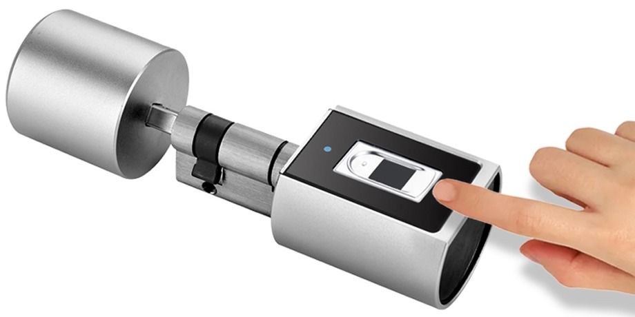 China 70mm 90mm fingerprint smart lock cylinder euro types wifi smart ...