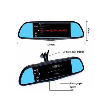 China Android System 4.4 AllWinner A33 Car Rear View Mirror with GPS ...