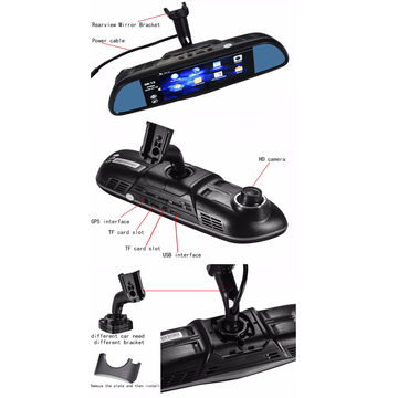 China Android System 4.4 AllWinner A33 Car Rear View Mirror with GPS ...