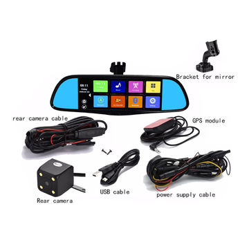 China Android System 4.4 AllWinner A33 Car Rear View Mirror with GPS ...