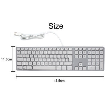 ChinaIn stock 109 keys ABS standard portable wired spanish keyboard on ...