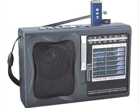 China Hot sale cheap AM USB portable AM FM Radio speaker with LED light ...