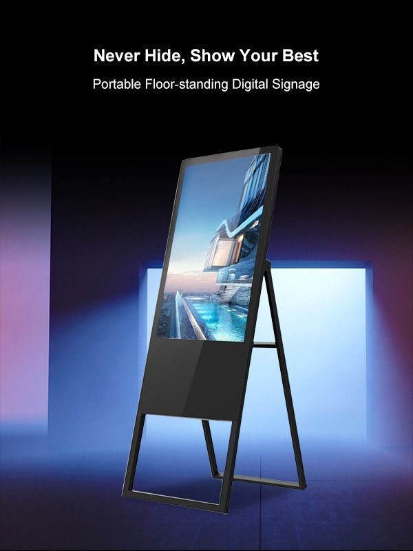 China Professional 55" vertical portable advertising screen 1080P ...