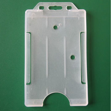 China Enclosed Hard Plastic Frosted ID Badge Holder on Global Sources ...