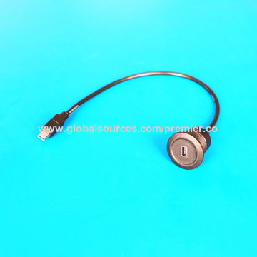 China 22mm MINI USB Panel mount socket MINI USB2.0 Female to male on ...