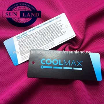 China For sportswear coolpass quick dry fit wicking poly drop needle ...