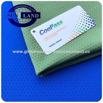 China For sportswear coolpass quick dry fit wicking poly drop needle ...