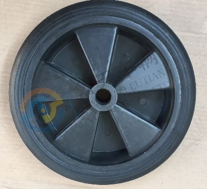 12" Solid Wheelbarrow Slim Wheel for Garden Trolley / Barrow / Go Cart ...