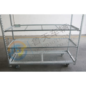 China Farm plant metal flower cart Steel Rolling Trolley Tool cart ...