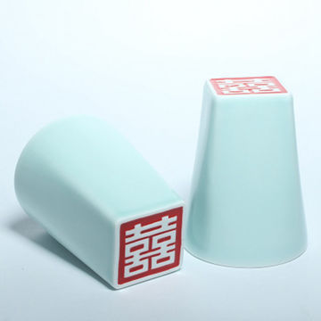China OEM Ceramic Porcelain Chinese Wedding Cyan Couples Cup on Global ...