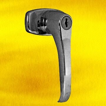 Chrome-plated L-Shaped Handle Door Lock with Keys, Chrome-plated L ...