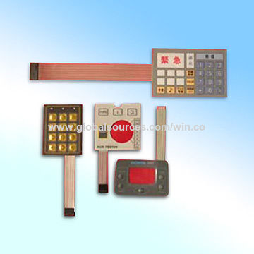 Custom-made Membrane Switches with Flat Cables and Connectors, Membrane ...