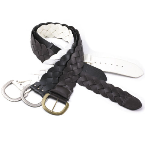 Buy Wholesale China Wide Woven Fabric Belt With Big Buckle & Woven Belt ...