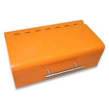 Orange B Square-shaped Bread Box with Iron Sprayed Body, Measures 36 x ...