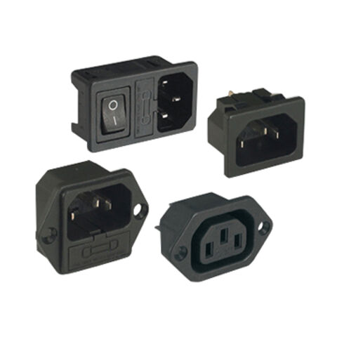 AC power socket 4.8mm terminal, available in various sizes, RoHS ...