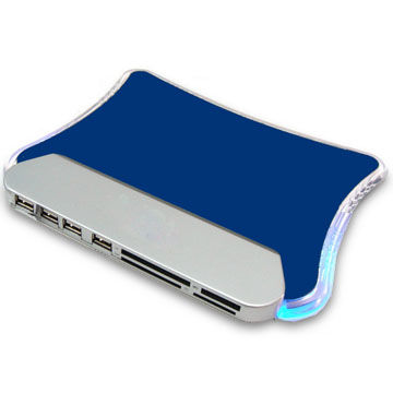 USB 2.0 Three-port Hub Mouse Pad with Illuminant LED Light and Card ...