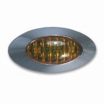 24V LED Clearance/Side Marker Light with Polycarbonate Lens, Using 3pcs ...