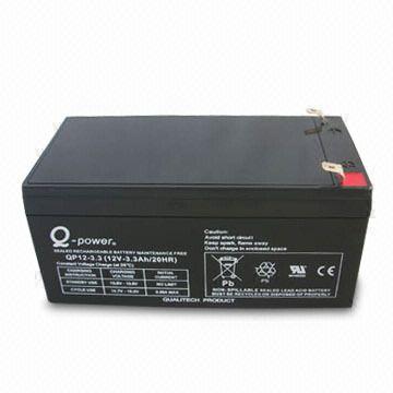 Q-power brand Valve Regulated Lead Acid Rechargeable Battery 12V 3.3AH ...