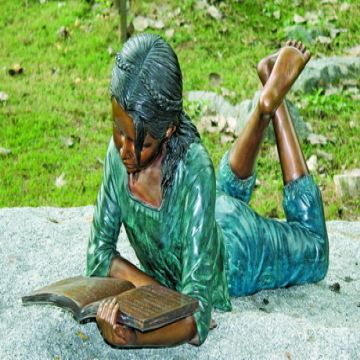 Buy Wholesale Thailand Bronze Nat Reading Book Statue & Bronze Nat ...