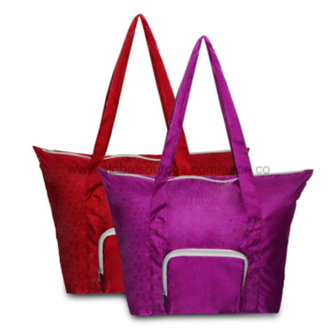 Buy Wholesale China Foldable Shopping Bag With Zipper Front Pocket ...