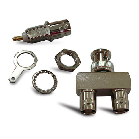 Taiwan BNC Connectors, BNC Female Bulkhead with Long Thread and BNC Y ...