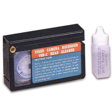 Video Camera Recorder VHS-C Head Cleaner, Comes with Cleaning Liquid ...