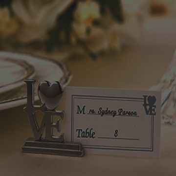 Buy Wholesale China Silver Love Place Card Holders & Silver Love Place ...