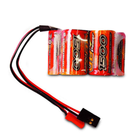 6.0v 1,500mah 2/3a Nimh Battery Pack For Receiver, With Futaba Plug ...