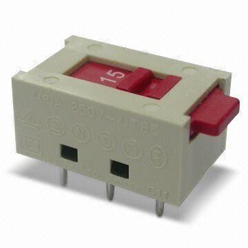 Slide Switch in Right Angle Terminals, with Double Poles, Panel/PCB ...