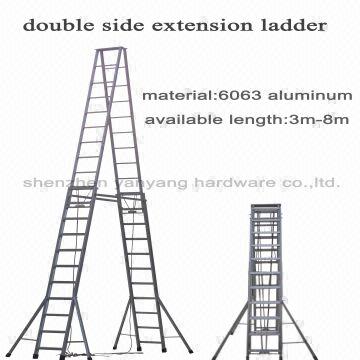 Buy Wholesale China Double Side Aluminum Telescopic Ladder & Double ...