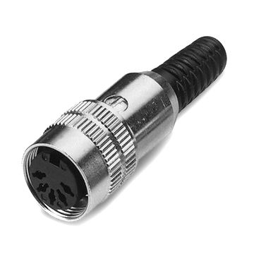 Metal Circular Din Jack Connector In Screw Solder Type, With 100v Ac/2a ...