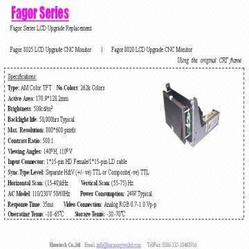 Fagor 8025 LCD Upgrade CNC Monitor | Global Sources