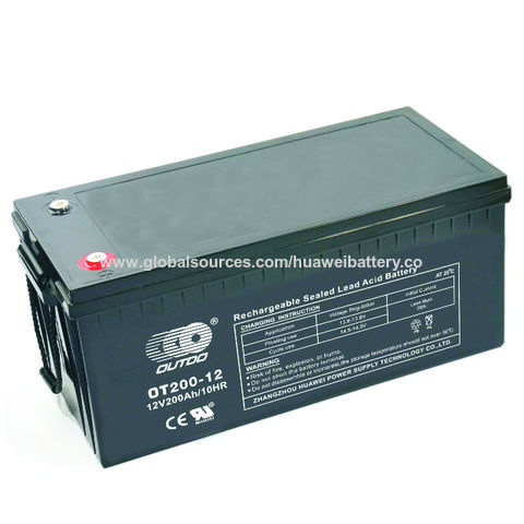 Outdo 12v200ah Rechargeable Sealed Lead Acid Battery Medium And Large ...