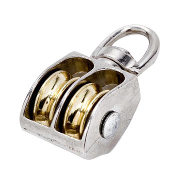 Buy Wholesale Taiwan Nickel-plated Zinc Swivel Double Pulley, With 1/2 ...