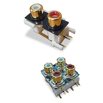 Taiwan Gold-plated RCA Jacks, Available in 2 or 4-color Models on ...