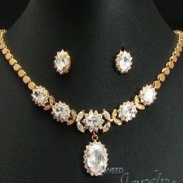 Buy Wholesale Pakistan Zirconium And 18k/22k Gold Delicate Neclace With ...