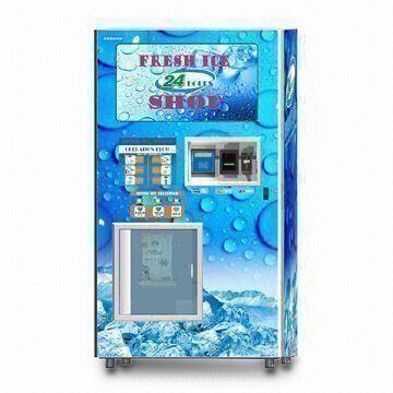 Coin-operated Ice Vending Machine with Bill Acceptor, Used for Selling ...