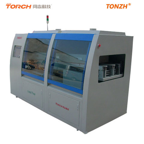 Dip Lead-free Double Wave Soldering Machine with Synchronize Feeding ...
