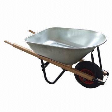 Buy Wholesale China Heavy-duty Galvanized Wheelbarrow With Wooden ...