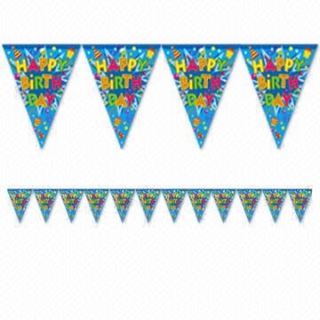 Buy Wholesale China Promotional Happy Birthday Pennants Paper Pennant ...