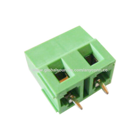 2P Green Terminal Block with PA66 Insulator and Tin Plated Terminals ...