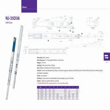 Buy Wholesale Taiwan Repon Soft-close Full-extension Ball Bearing Slide ...