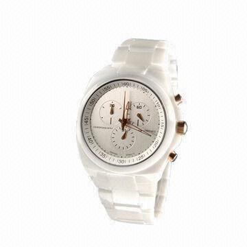 Buy Wholesale China Ceramic Watch With Japanese Quartz Movement, Glass ...