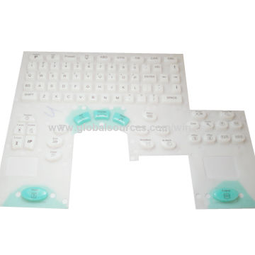 China Custom-made 2-color Super Big-sized Rubber Keypad with 1-color ...