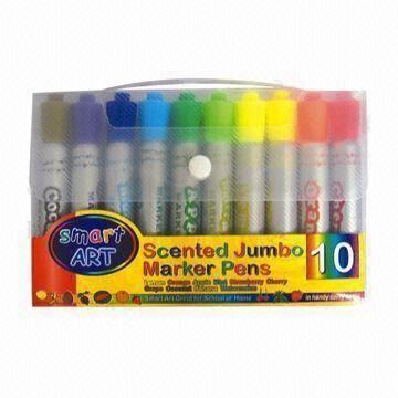 Buy Wholesale China 10 Scented Jumbo Marker Pens, Packed In Pvc Box ...