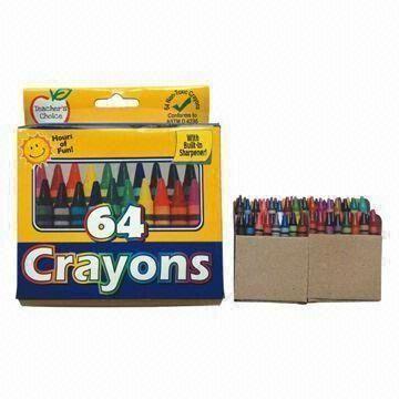 Buy Wholesale China 64 Color Crayons, Measures 0.8 X 9cm, Packed In ...