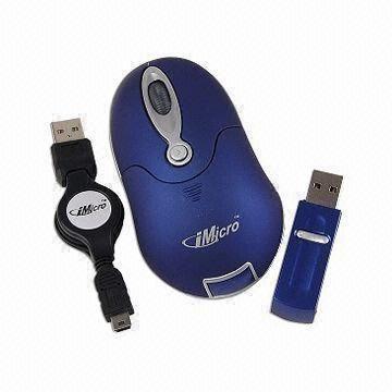 3-button Wireless Notebook 3d Optical Scroll Mouse, Supports Plug-and ...