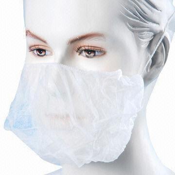 Disposable Surgical Beard Cover With Elastic, Made Of Nonwoven Pp, Used ...
