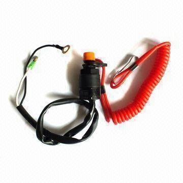 Universal Outboard Engine Kill Switch with Red Safety Cable, for Stop ...